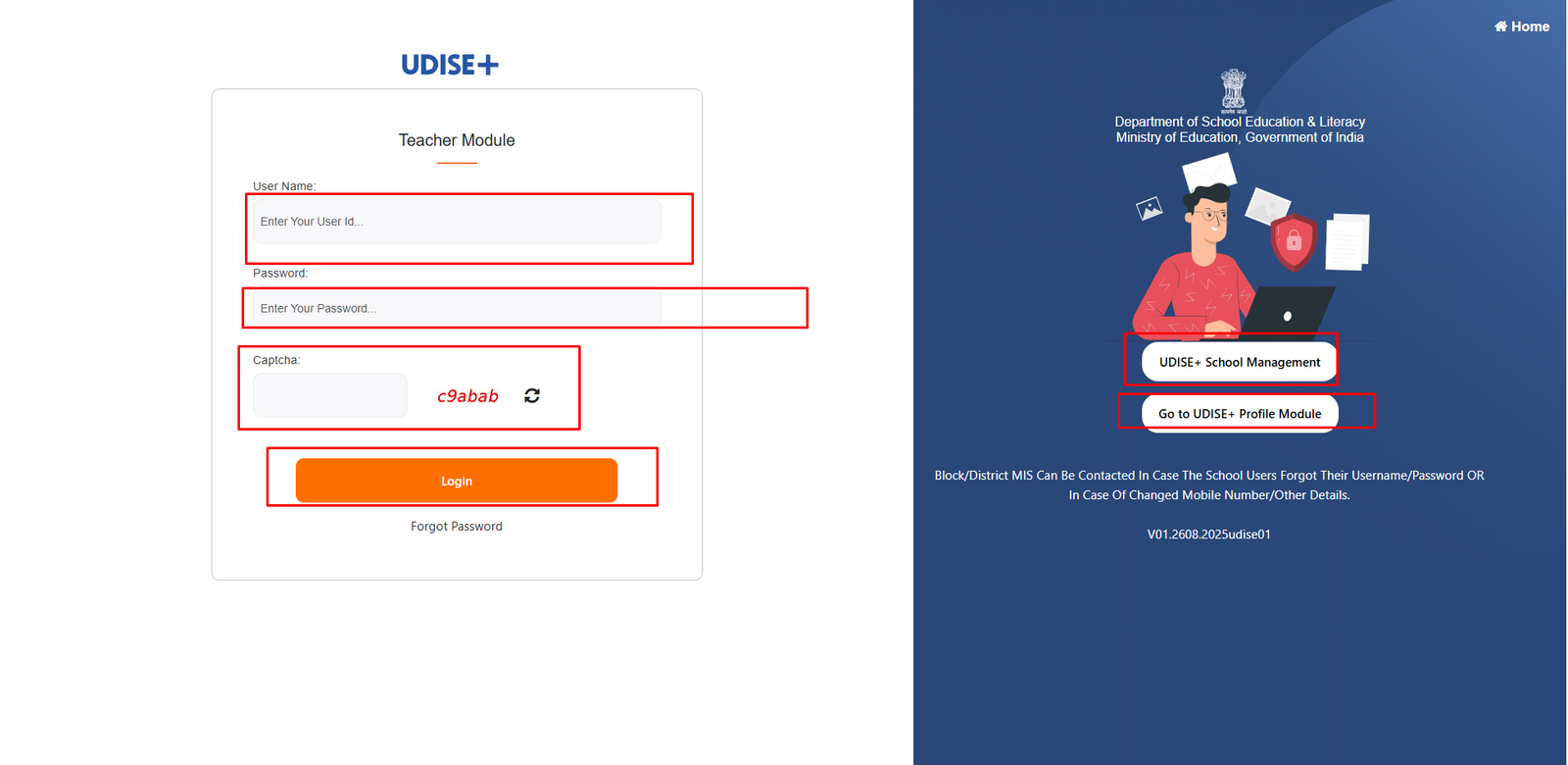 UDISE Plus: UDISE+ Student Login Module, SDMS, Teacher Module, Profile ...